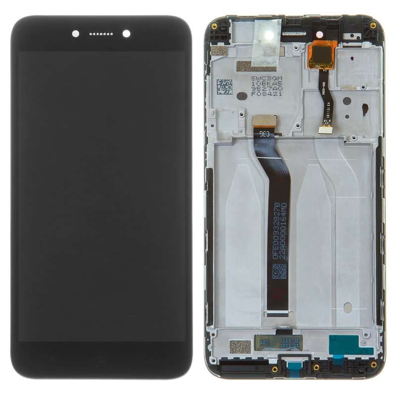 LCD compatible with Xiaomi Redmi 5A, Redmi Go, (black, with frame ...